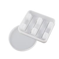 China DIY Crystal Drip Glue Gypsum Cup Mat Bracket Grinding Round Cup Mat Storage Tray Set Silicone Mold for sale