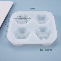 China DIY Dropper Mold, Ice Grid Cat Paw Mold, 4-piece Mirror Cartoon Cake Mold, Cat Paw Silicone Mold for sale