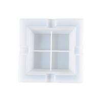 China DIY Crystal Resin Ashtray Mold Minimalist Geometric Ashtray Office Storage Box Silicone Mold for sale