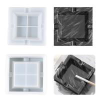 China DIY Crystal Resin Ashtray Mold Minimalist Geometric Ashtray Office Storage Box Silicone Mold for sale
