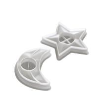 China Sectional Pentagram Moon Candle Holder Ornament Silicone Mold Aromatherapy Gypsum Candle Base Decoration Mold for sale
