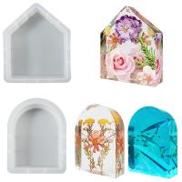 China DIY Crystal Dropper Resin Geometric Body Large Cubic Specimen House Arch Body Mirror Silicone Mold for sale