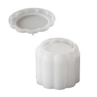 China DIY Crystal Dropping Glue Mirror Lace Storage Can Aromatherapy Gypsum Candle Cup Container Silicone Mold for sale