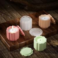 China DIY Crystal Dropping Glue Mirror Lace Storage Can Aromatherapy Gypsum Candle Cup Container Silicone Mold for sale