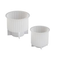 China Circular Striped Candle Holder Silicone Mold DIY Aromatherapy Gypsum Candle Base Dropper Mold for sale
