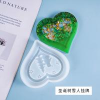 China DIY Crystal Dropping Glue Mold Christmas Tree Love Snowman Theme Hanging Decoration Ornament Silicone Mold for sale