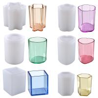China DIY Crystal Dropper Resin Mold, Multiple Pen Holders, Candle Storage, Table, Silicone Mold for sale