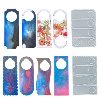 China Crystal Dropper Glue DIY Door Handle Hanging Mold Identification Prompt Door Number Do Not Disturb Door Hanging Silicone Mold for sale