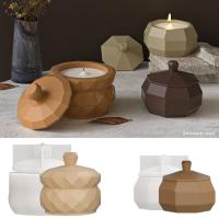 China Diamond shaped storage jar silicone mold DIY aromatherapy gypsum candle cup ornament dropper mold for sale