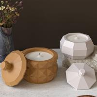 China Diamond shaped storage jar silicone mold DIY aromatherapy gypsum candle cup ornament dropper mold for sale
