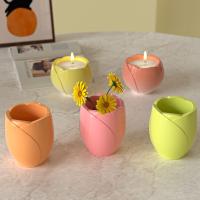 China Tulip Flower Vase, Pen Holder, Storage Jar, Silicone Mold, DIY Aromatherapy Gypsum Candle Cup Mold for sale