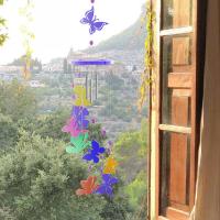 China Crystal Dropper DIY Resin Butterfly Pendant Mold Butterfly Necklace Hanging Wind Chime Brooch Silicone Mold for sale
