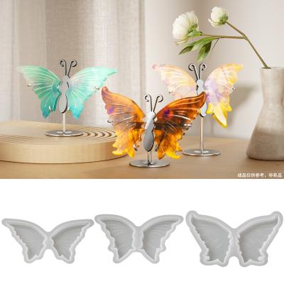 China Crystal Dropper Resin Butterfly Wing Decoration DIY Aromatherapy Gypsum Decoration Pendant Silicone Mold for sale