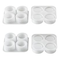 China Ins Style Christmas Relief Four Grid Circular Candle Cup Mold For Holiday Decoration Aromatherapy Gypsum Cup Storage Box Mold for sale