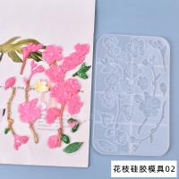 China DIY Crystal Dropping Mold Beautiful Flower Branch Handmade Creative Decoration Platform Crystal Dropping Mold for sale