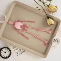 China Halloween Series Skull And Skeleton Body Support Silicone Mold DIY Drip Plaster Ornament Grinder for sale
