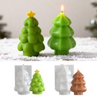 China DIY Aromatherapy Gypsum Ice Cream Cream Christmas Tree Christmas Day Candle Decoration Silicone Mold for sale