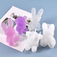 China DIY Crystal Dropping Gel Mold Cute 3D Diamond Bear Little Rabbit Platform Silicone Mold for sale