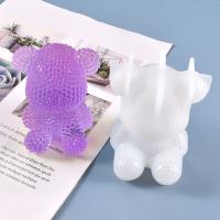 China DIY Crystal Dropping Gel Mold Cute 3D Diamond Bear Little Rabbit Platform Silicone Mold for sale