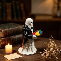 China Halloween Ghost Servant Tray Silicone Mold Aromatherapy Gypsum DIY Desktop Decoration Decoration Mold for sale