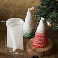 China Christmas Tree Candle Silicone Mold DIY Christmas Aromatherapy Party Candle Gypsum Decorative Ornament Silicone Mold for sale