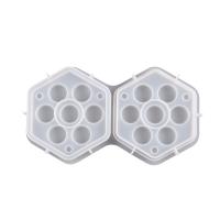 China Crystal Dropper Hexagonal Jewelry Storage Box Board Game Dice Seven Piece Set Storage Box Can Silicone Mold for sale
