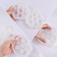 China Crystal Dropper Hexagonal Jewelry Storage Box Board Game Dice Seven Piece Set Storage Box Can Silicone Mold for sale