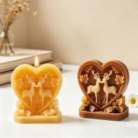 China Cross Border Love Christmas Deer Ornament Silicone Mold DIY Aromatherapy Candle Platform Decoration Gypsum Mold for sale