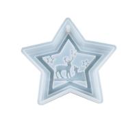 China DIY Crystal Dropping Gel Mold Star Deer Christmas Theme Hanging Decoration Pendant Silicone Mold for sale