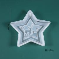China DIY Crystal Dropping Gel Mold Star Deer Christmas Theme Hanging Decoration Pendant Silicone Mold for sale