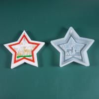 China DIY Crystal Dropping Gel Mold Star Deer Christmas Theme Hanging Decoration Pendant Silicone Mold for sale