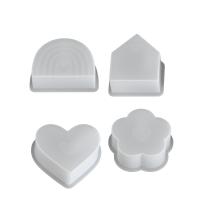 China Ins Wind Love Flower Rainbow Arch House Vase Flower Set Silicone Mold DIY Aromatherapy Gypsum Mold for sale