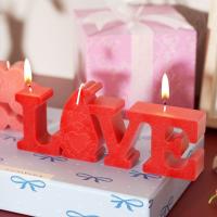 China DIY Crystal Dropping Gel Valentine's Day LOVE English Aromatherapy KISS Gypsum Candle Decoration Silicone Mold for sale