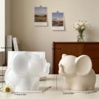 China 3D Cartoon Elephant Storage Jar Flowerpot Silicone Mold DIY Cement Gypsum Aromatherapy Ornament Mold for sale