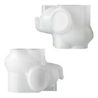 China 3D Cartoon Elephant Storage Jar Flowerpot Silicone Mold DIY Cement Gypsum Aromatherapy Ornament Mold for sale