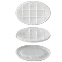 China Ins Style European Style Tray Silicone Mold DIY Aromatherapy Gypsum Oval Dish Ornament Drip Glue Mold for sale