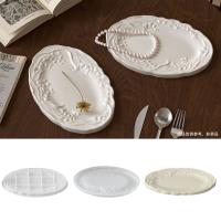China Ins Style European Style Tray Silicone Mold DIY Aromatherapy Gypsum Oval Dish Ornament Drip Glue Mold for sale