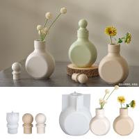 China DIY Resin Drip Glue Drift Bottle Vase Flower Ware Silicone Mold Aromatherapy Gypsum Candle Holder Ornament Grinder for sale