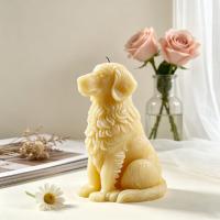China New Golden Retriever Dog Silicone Mold DIY Animal Aromatherapy Candle Ornament Gypsum Mold Wholesale for sale