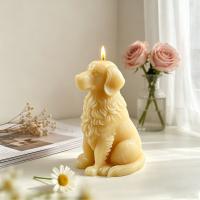 China New Golden Retriever Dog Silicone Mold DIY Animal Aromatherapy Candle Ornament Gypsum Mold Wholesale for sale