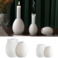 China Cross Border Easter Egg Candle Holder Silicone Mold DIY Aromatherapy Gypsum Egg Candle Base Mold for sale