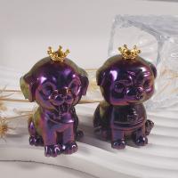 China Crystal Drip Glue 3D Dog Mold Cartoon Animal Mirror Laifu Golden Retriever Dog Gypsum Candle Silicone Mold for sale