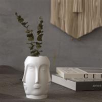 China European Style Multi-faceted Facial Lip Vase Silicone Mold DIY Aromatherapy Gypsum Flower Pot Floral Decoration Mold for sale