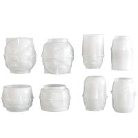 China European Style Multi-faceted Facial Lip Vase Silicone Mold DIY Aromatherapy Gypsum Flower Pot Floral Decoration Mold for sale