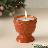 China DIY Aromatherapy Gypsum Deer Pattern Yarn Weaving Pattern Storage Jar Candle Cup Silicone Mold for sale