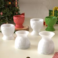 China DIY Aromatherapy Gypsum Deer Pattern Yarn Weaving Pattern Storage Jar Candle Cup Silicone Mold for sale