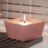 China Striped Trapezoidal Dropper Resin Flowerpot Storage Box DIY Gypsum Candle Cup Ornament Silicone Mold for sale