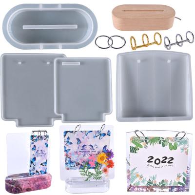 China DIY Crystal Dropper Mold Calendar Hanging Board 2022-2023 Notepad Album Silicone Mold Wholesale for sale