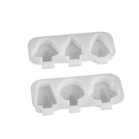 China Crystal Dropper Resin Mirror Three Connected Tree And Plant Display Table DIY Aromatherapy Candle Gypsum Decoration Silicone Mold for sale