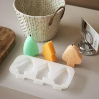 China Crystal Dropper Resin Mirror Three Connected Tree And Plant Display Table DIY Aromatherapy Candle Gypsum Decoration Silicone Mold for sale